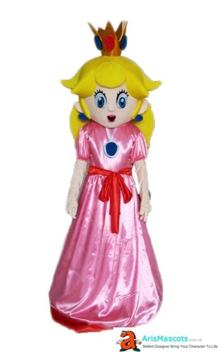 Princess Peach mascot costume Cartoon Mascot Costumes for Kids Birthday ...