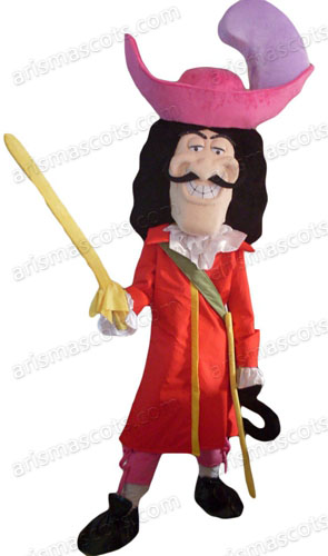 pirate Captain Hook mascot costume Buy Mascots Online Custom Mascot ...